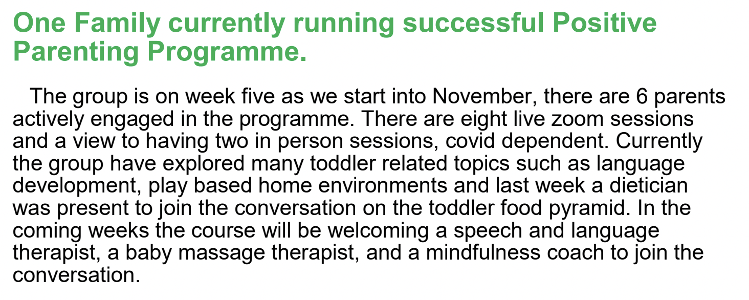 Positive Parenting Programme