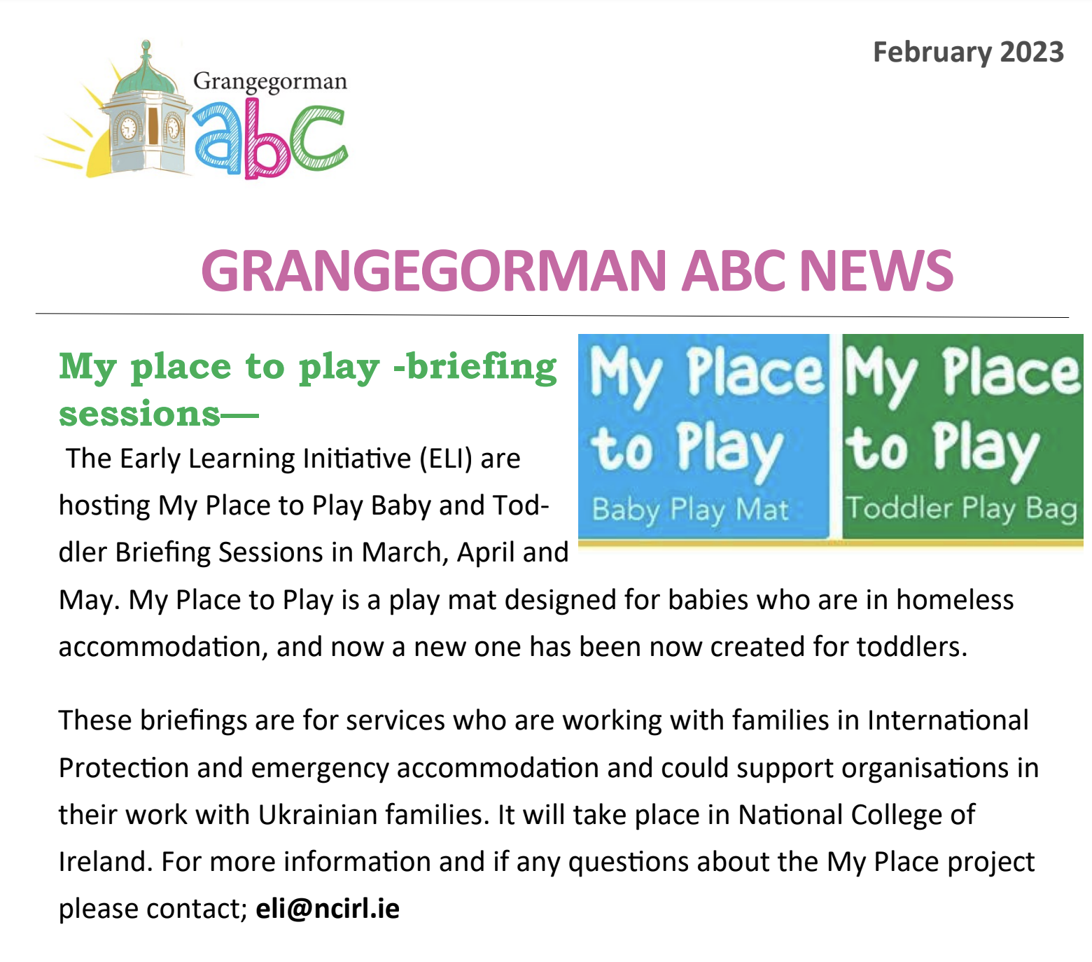 Newsletter – February 2023